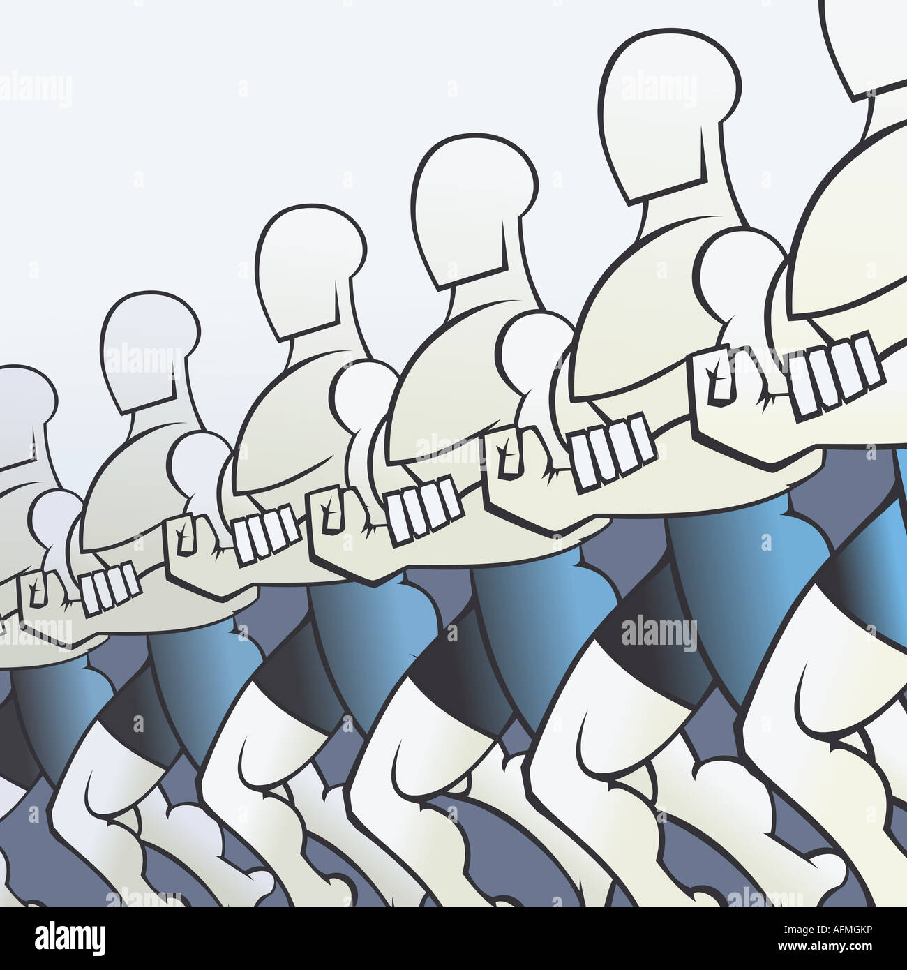 Body builders walking in a row hi-res stock photography and images - Alamy