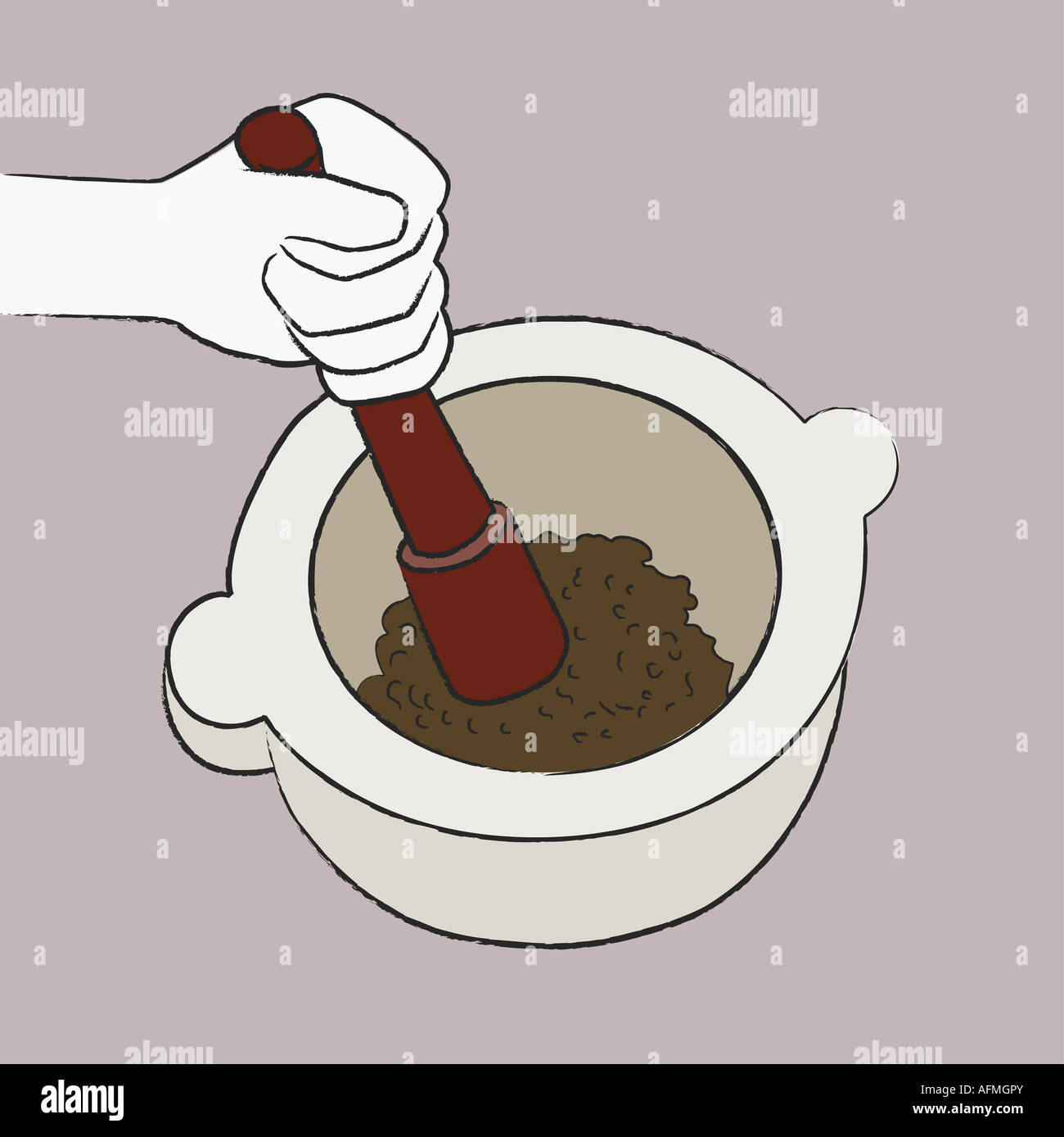 Using a pestle and mortar hi-res stock photography and images - Alamy