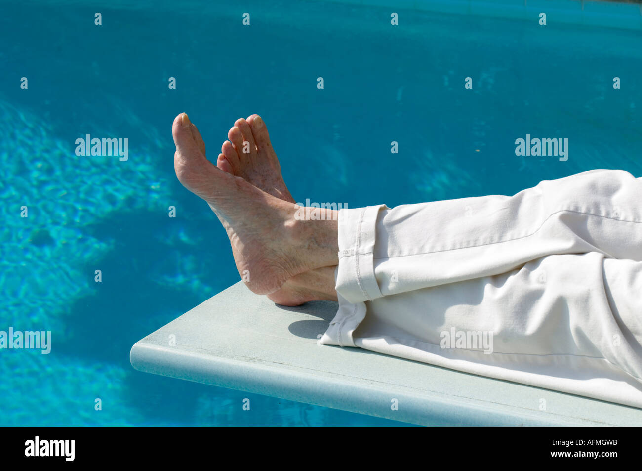Diving Board Feet High Resolution Stock Photography and Images - Alamy