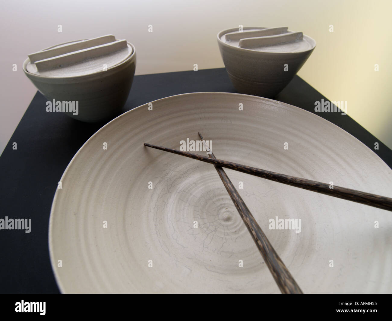 Modern Japanese style dinner set porcelain plate with two cups and ...