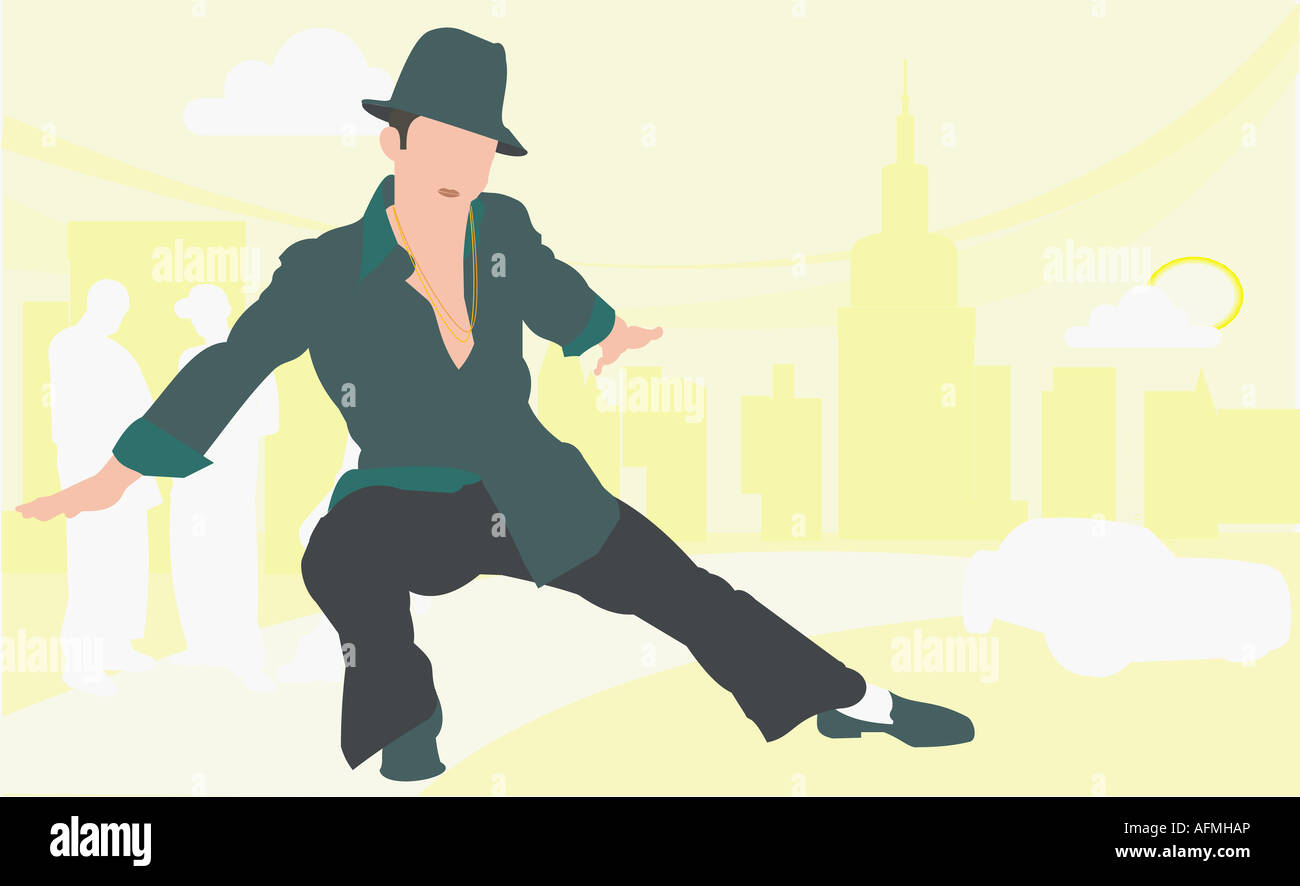 Man dancing and retro hi-res stock photography and images - Alamy