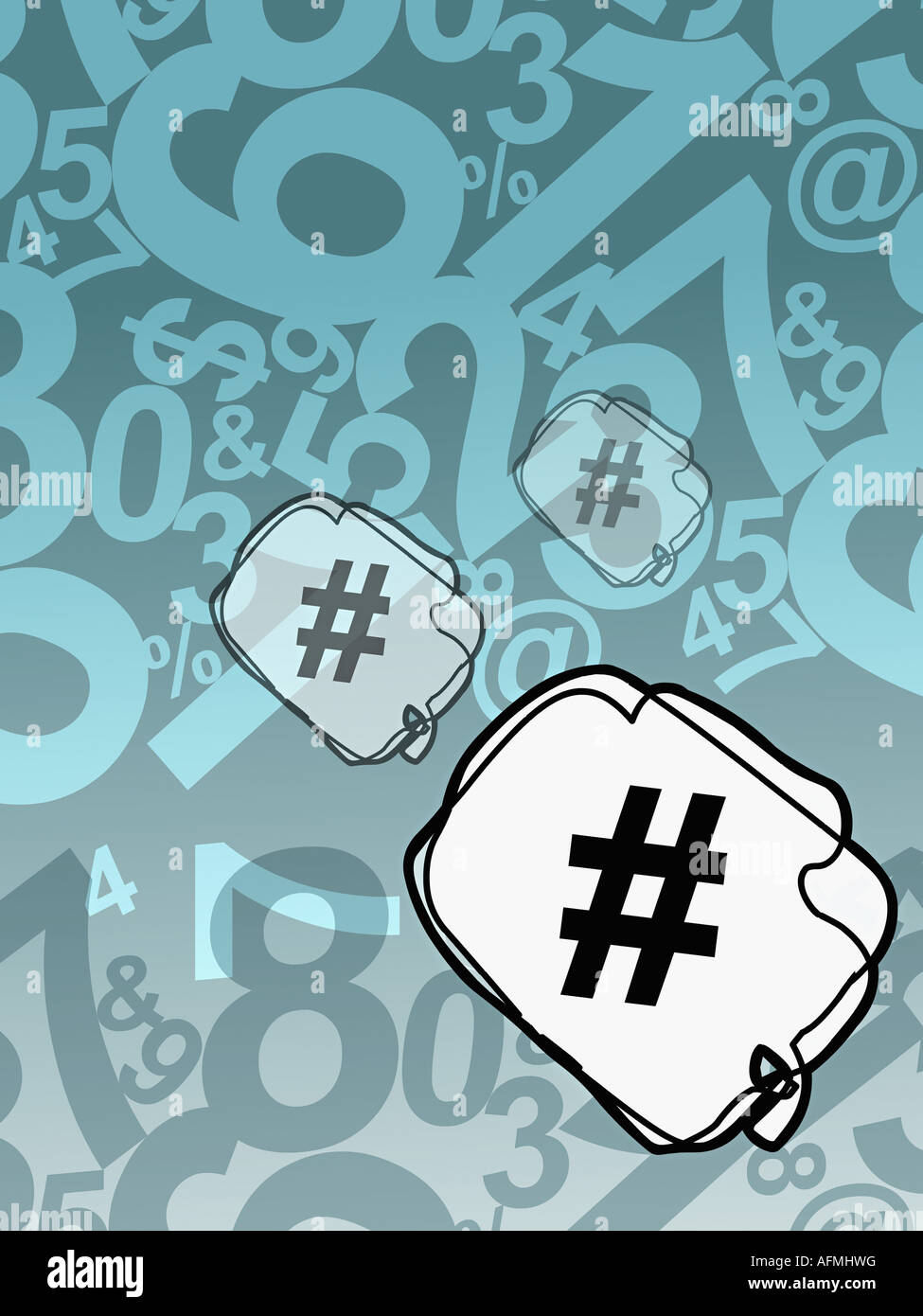 Numbers and symbols on colored background Stock Photo - Alamy