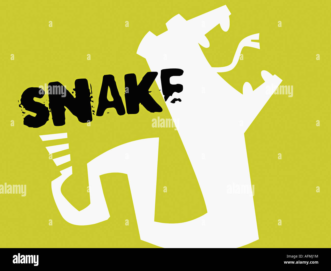 Snake illustration letter hi-res stock photography and images - Alamy