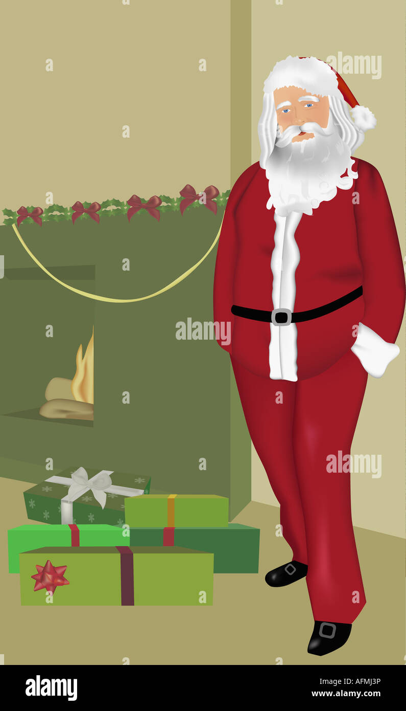 Portrait of Santa Claus Stock Photo - Alamy