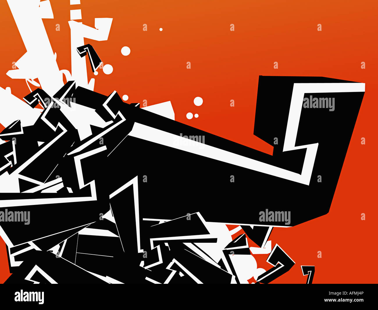 Numbers 7 on an orange background Stock Photo - Alamy