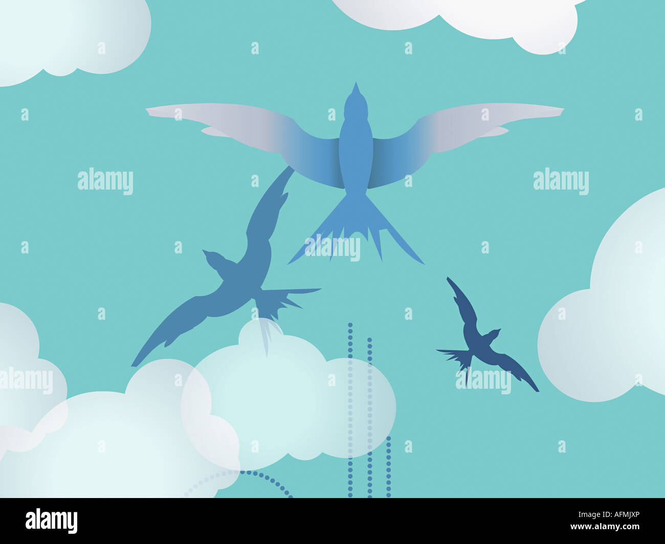 Three birds hi-res stock photography and images - Alamy