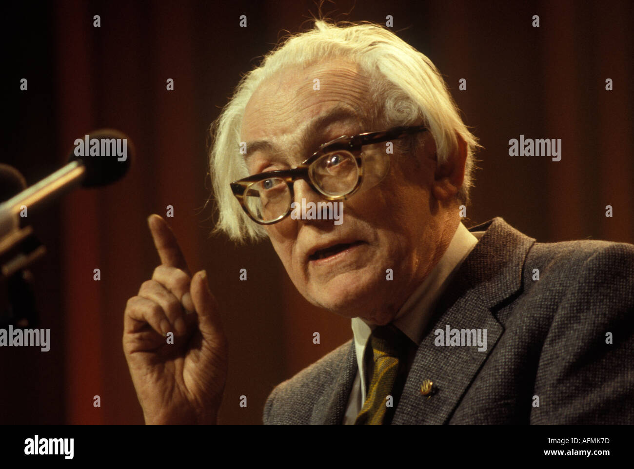 Michael Foot MP portrait 1970s at the Labour Party Conference Brighton ...