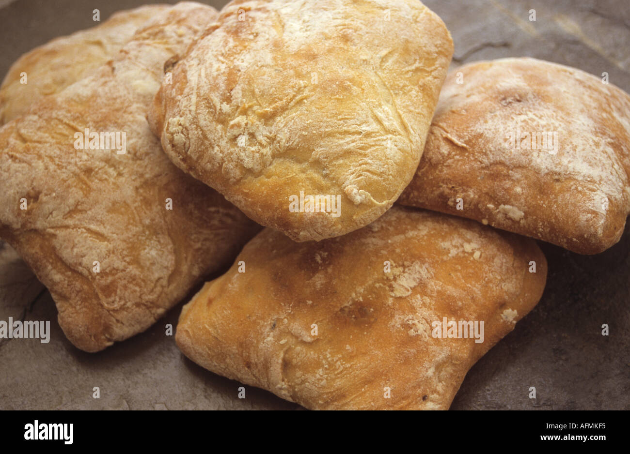 Rustic ciabatta bread loaves Stock Photo - Alamy