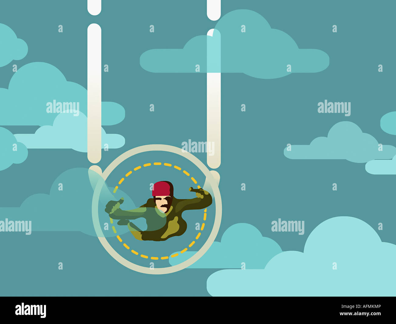 Skydiver in mid air Stock Photo - Alamy