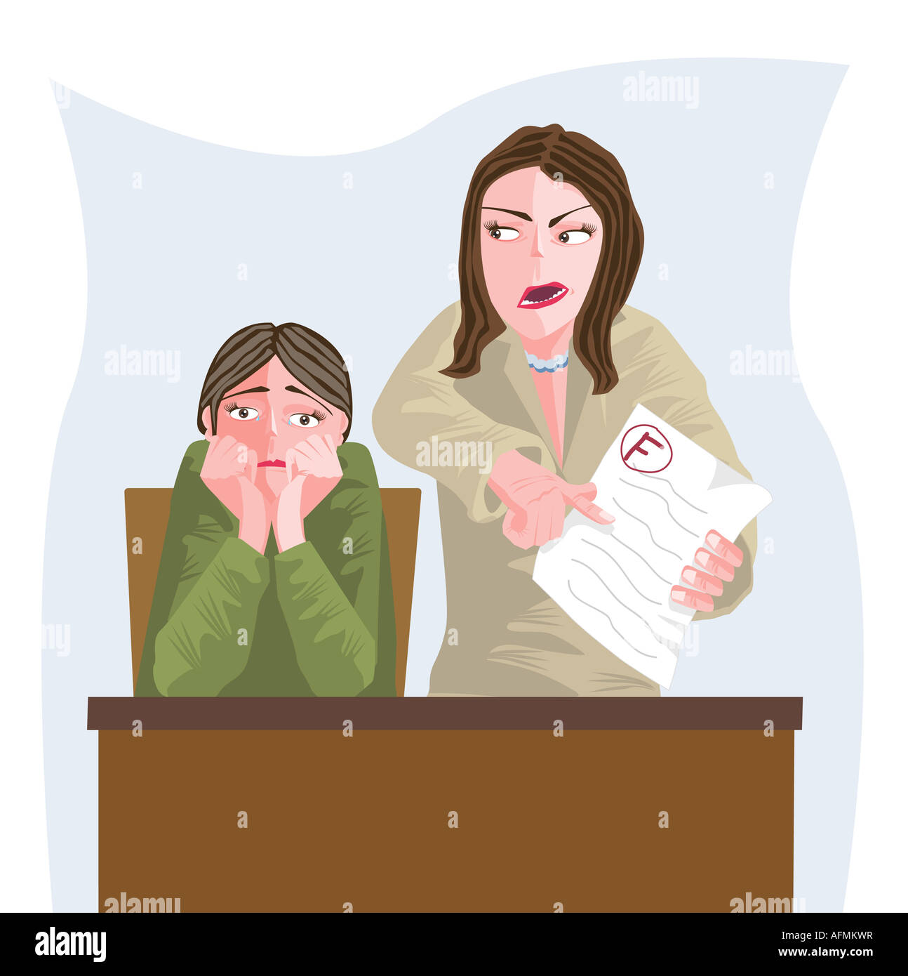 Close up of a mother scolding her daughter Stock Photo - Alamy