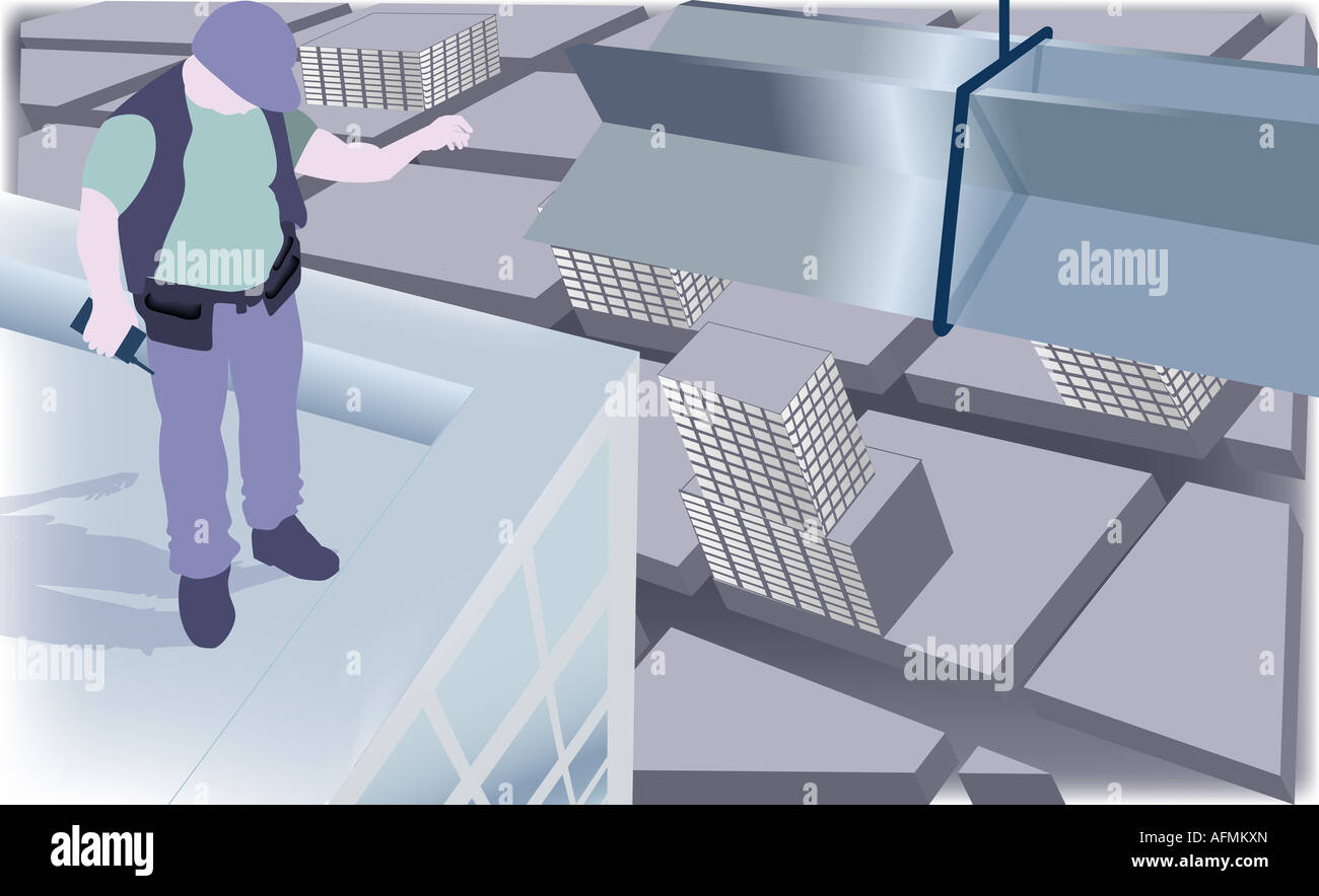 Architect standing on top of a building Stock Photo - Alamy