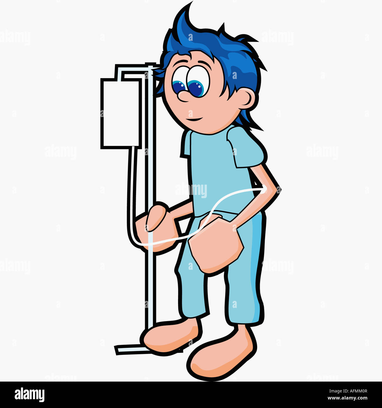 Cartoon illustration man walking arm hi-res stock photography and ...