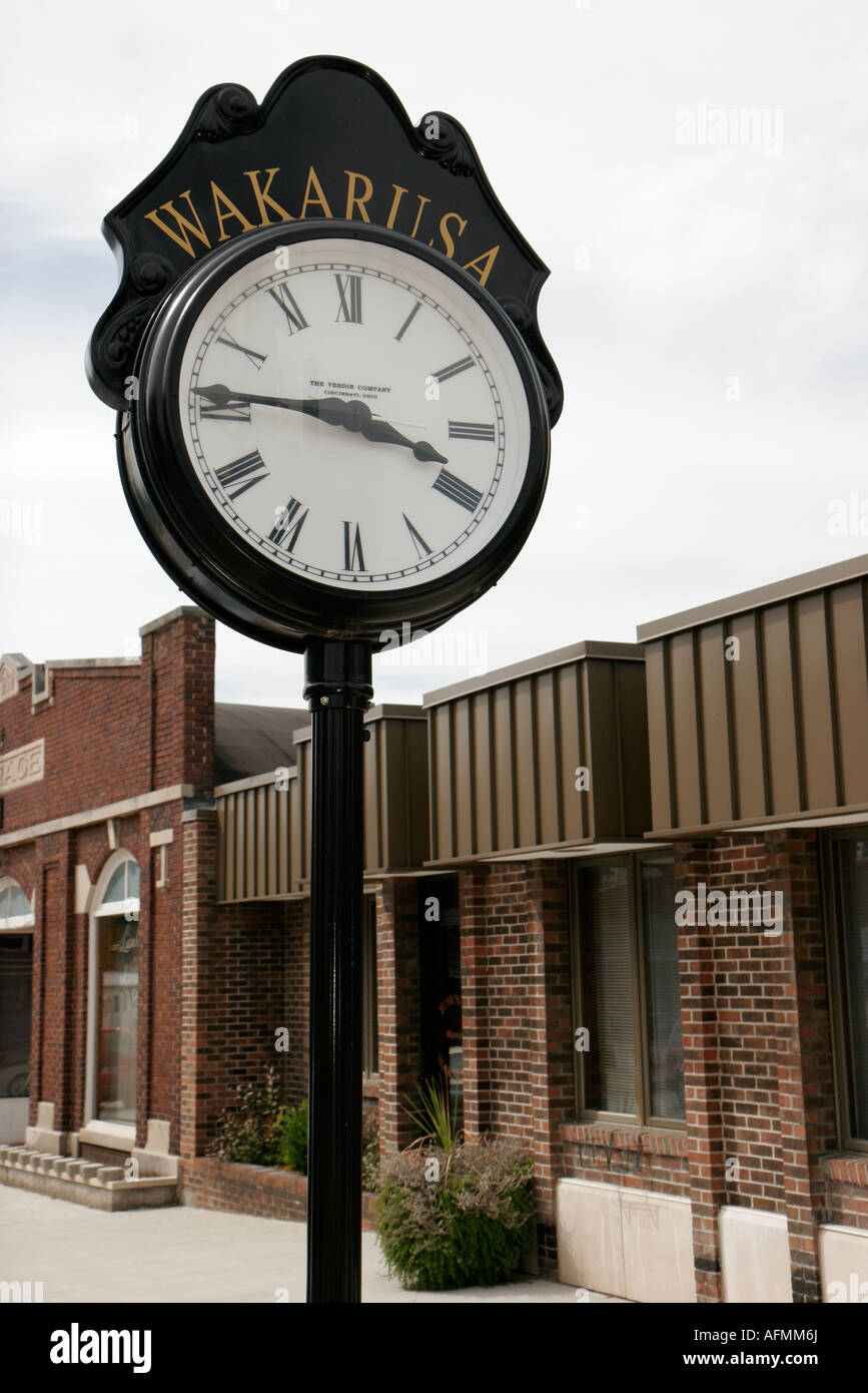 Indiana Elkhart County,Wakarusa,Waterford Street,clock,City Hall ...