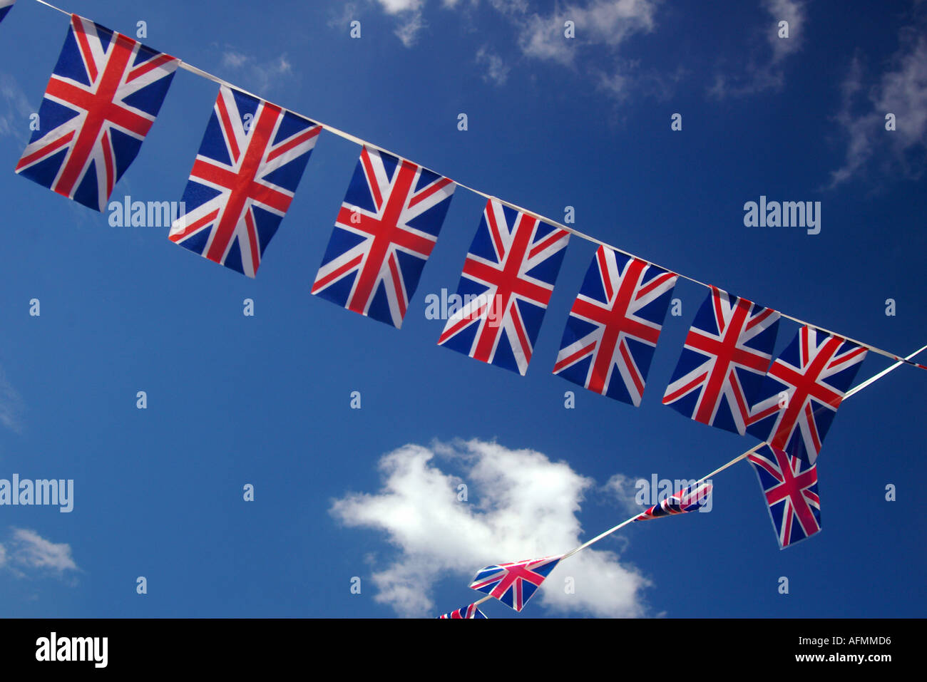 Union Flags Bunting Stock Photo - Alamy