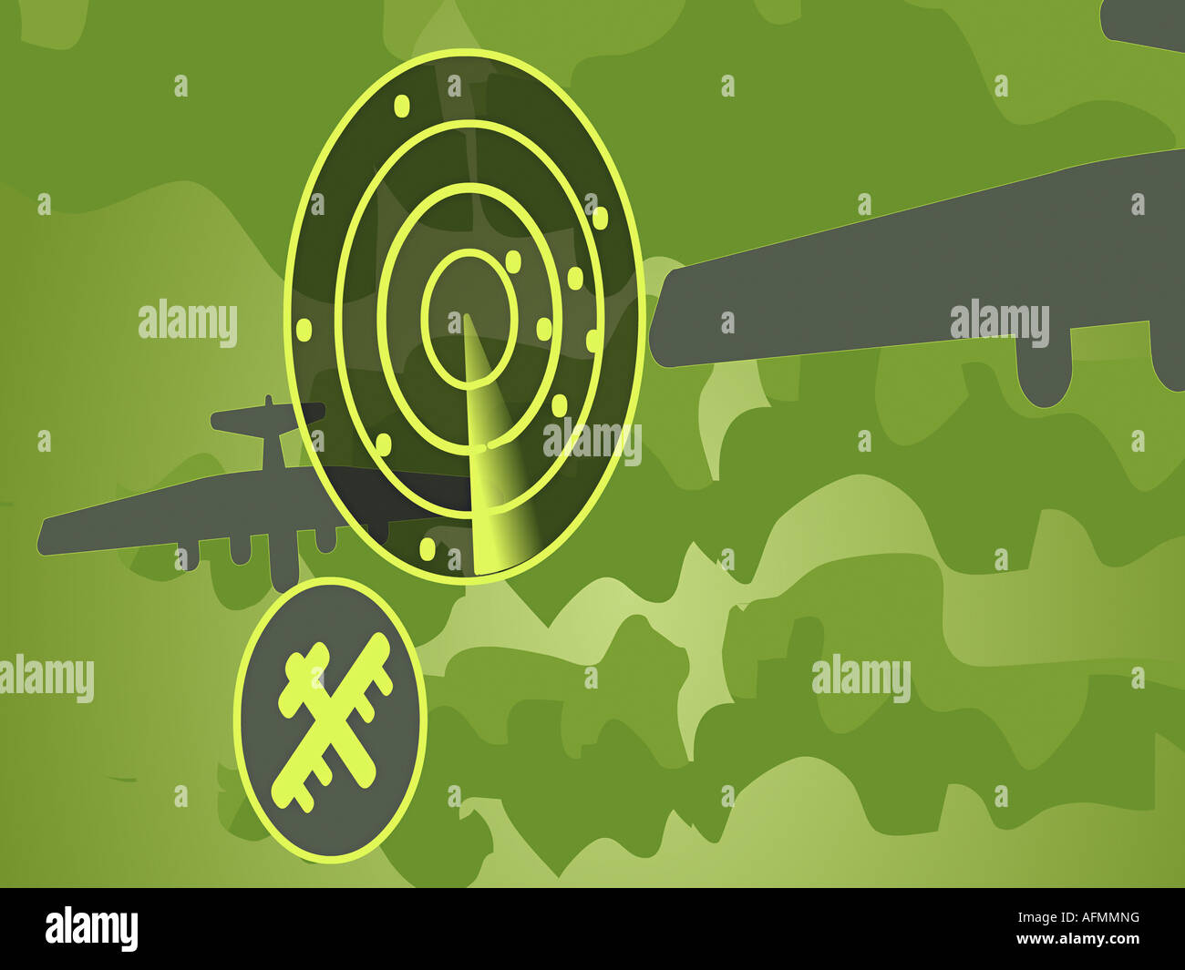 Close up of airplanes and a radar Stock Photo - Alamy