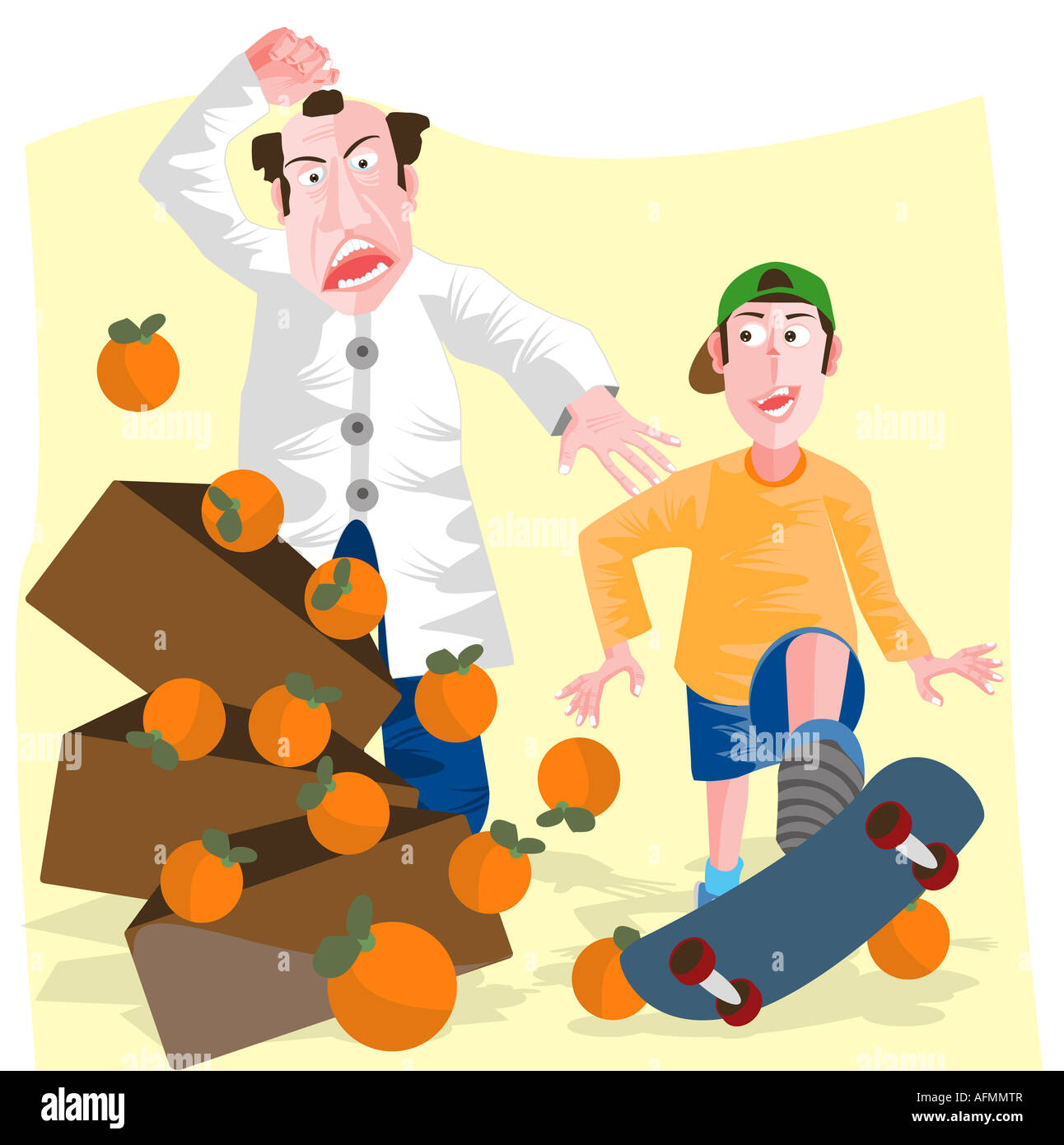 Man shouting at a boy Stock Photo - Alamy