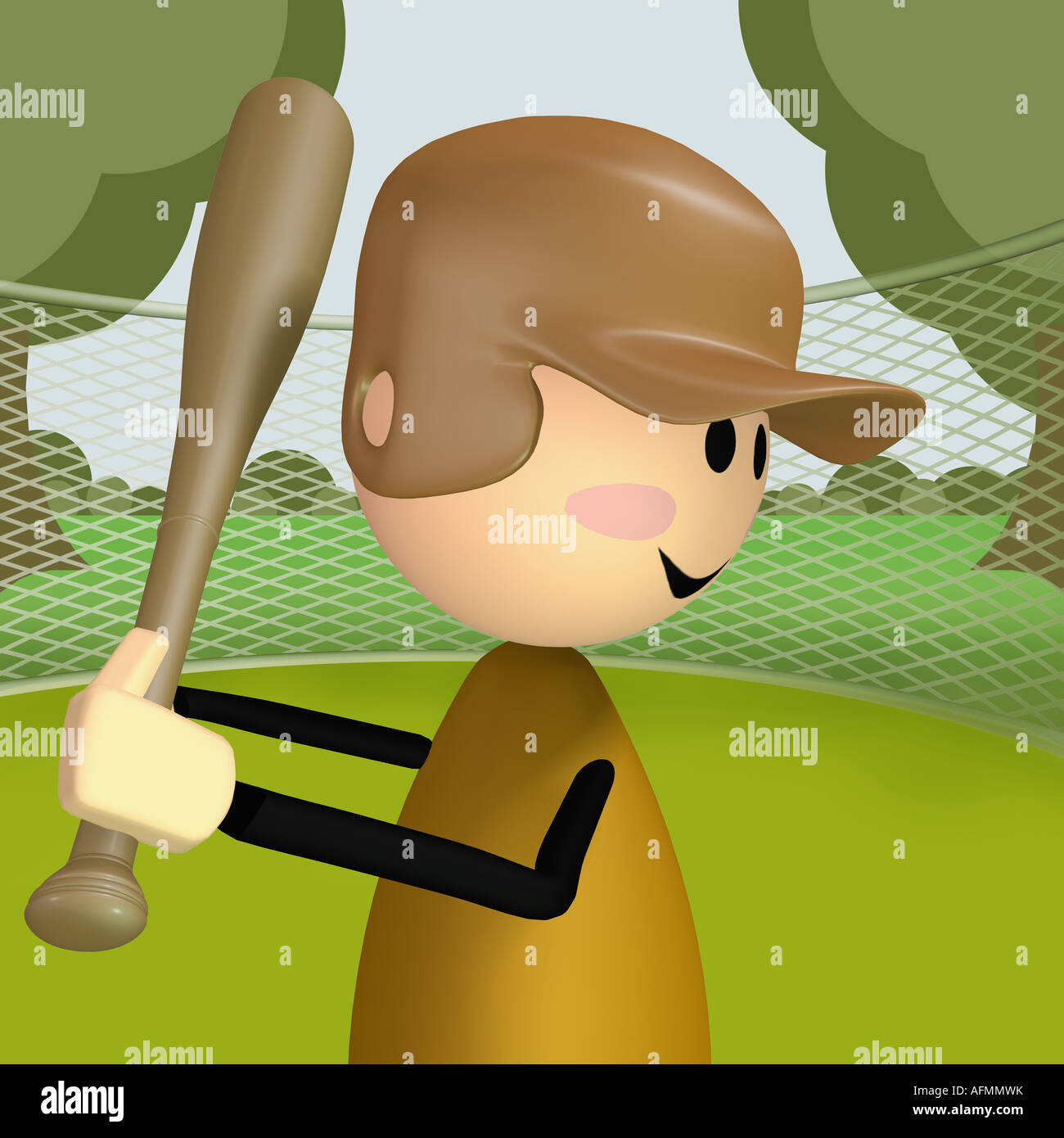 Boy with a baseball bat hi-res stock photography and images - Alamy