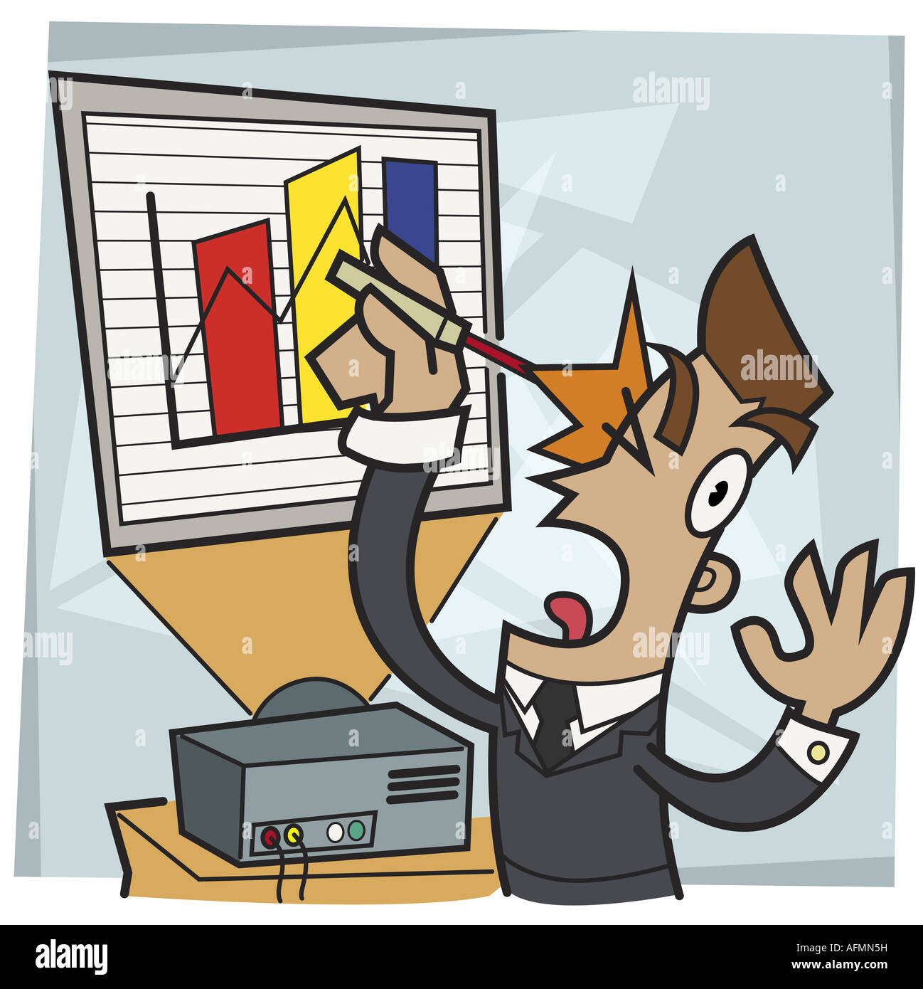 Man pointing at a projection screen hi-res stock photography and images ...