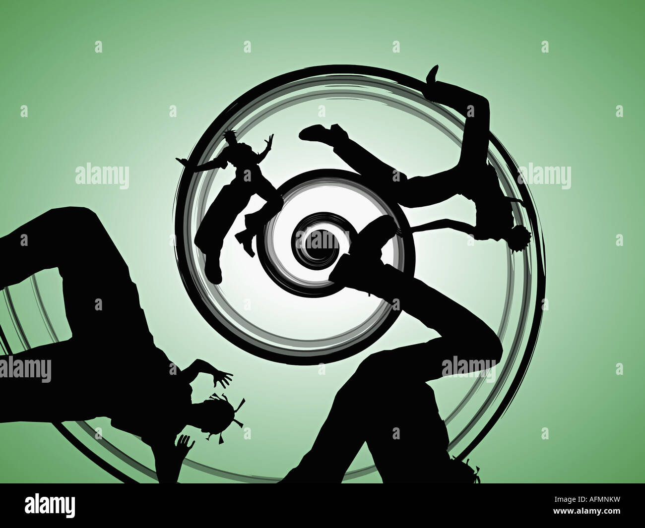 four people in a vortex Stock Photo - Alamy