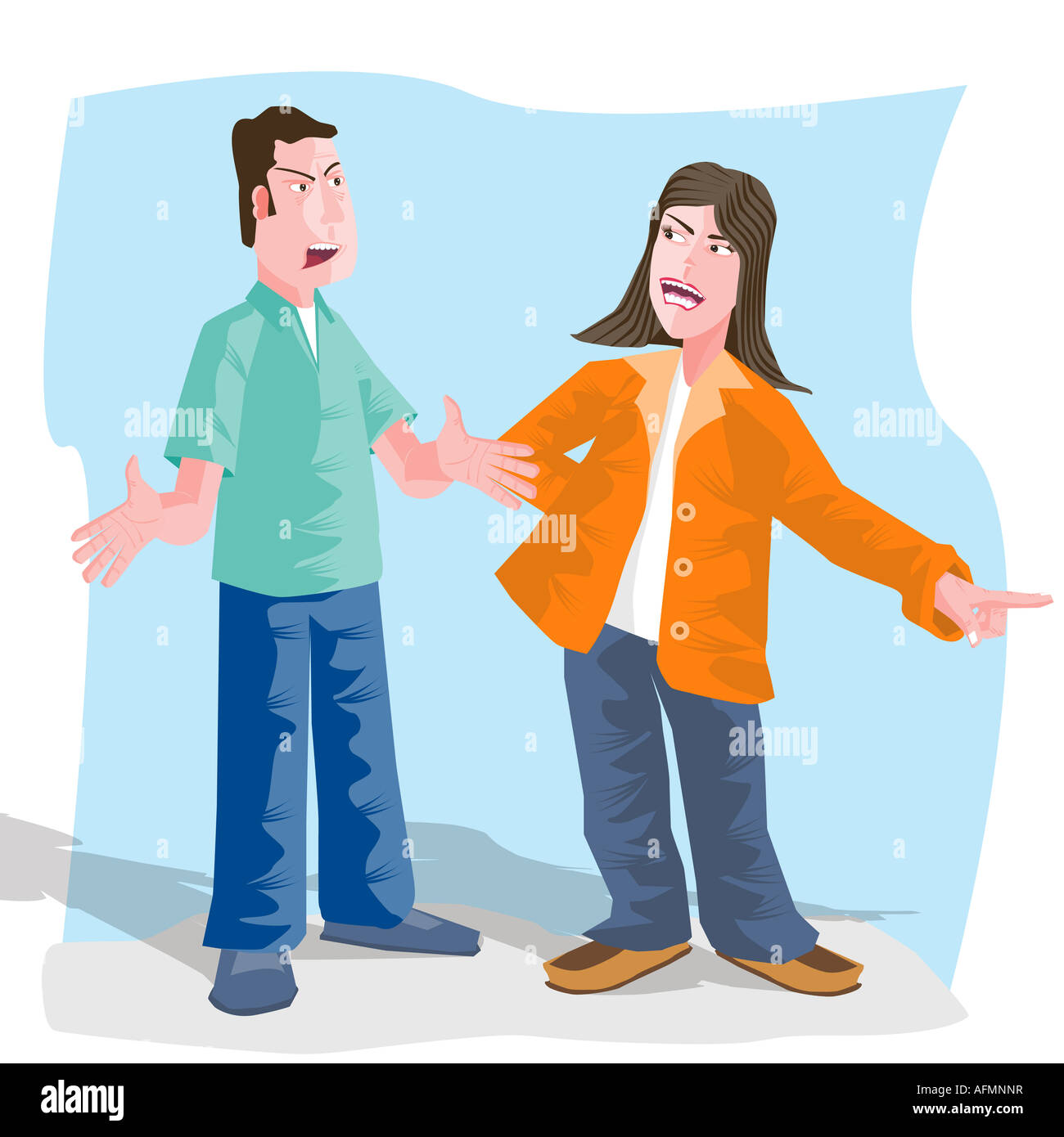Man and woman arguing with each other Stock Photo - Alamy
