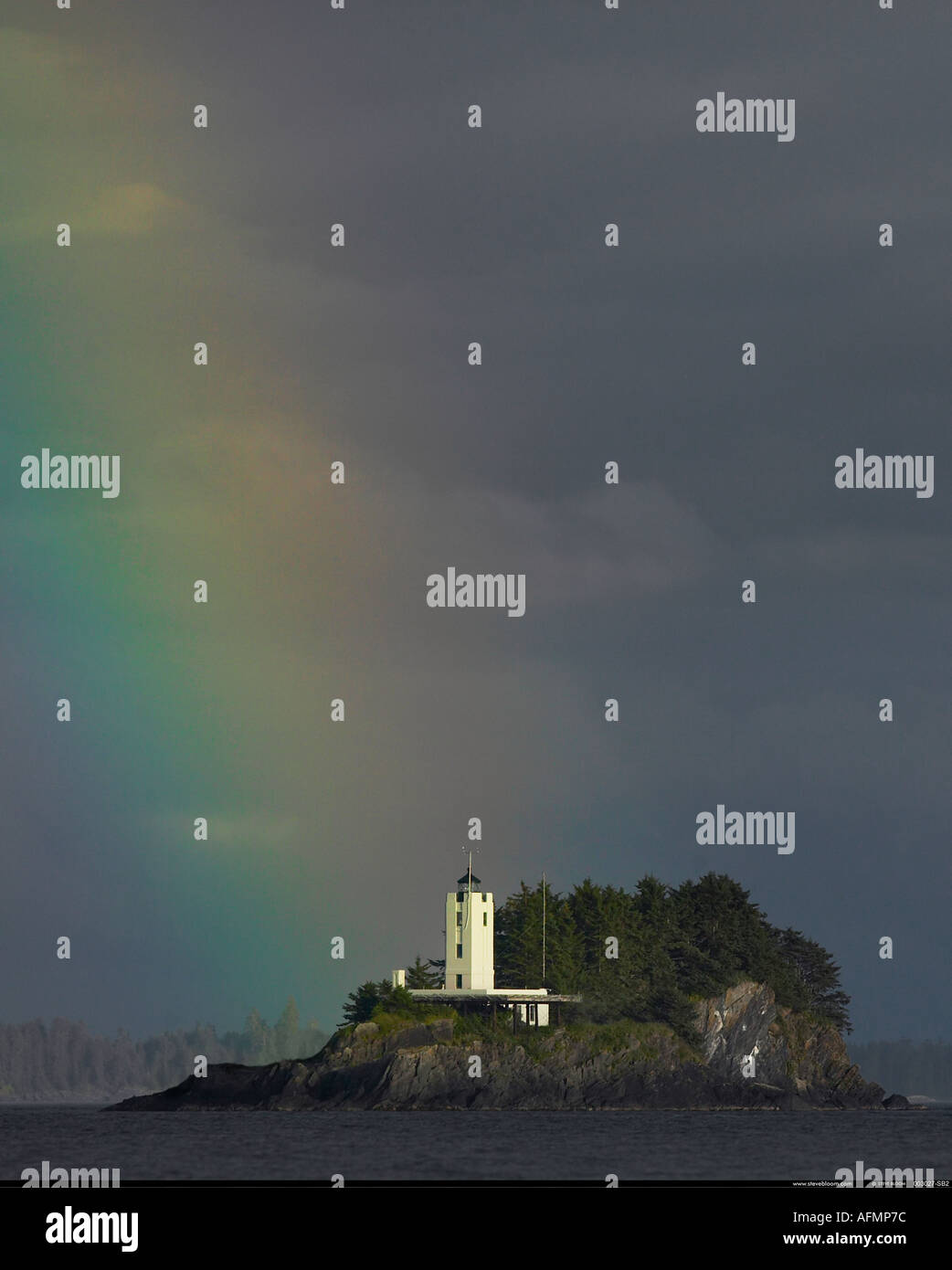 Five Fingers Lighthouse Petersberg Alaska Stock Photo - Alamy