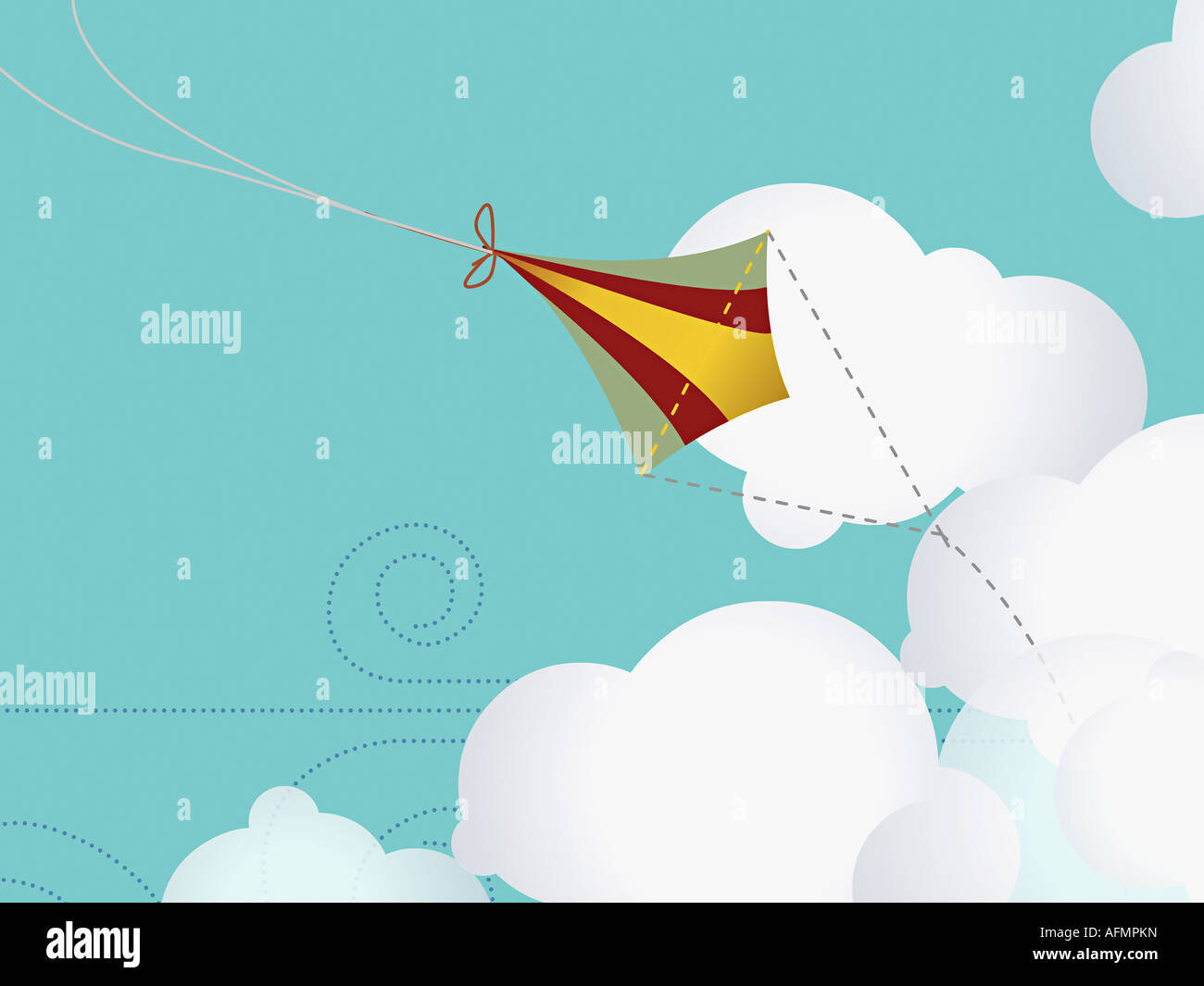 Low angle view of a kite in the sky Stock Photo - Alamy