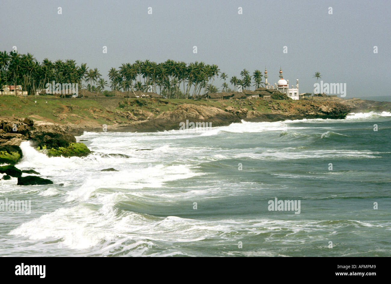 India Kerala Kovalam Vizhinjam mosque and bay Stock Photo - Alamy