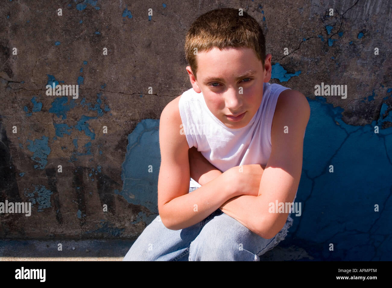 Serious male boy teenager hi-res stock photography and images - Alamy