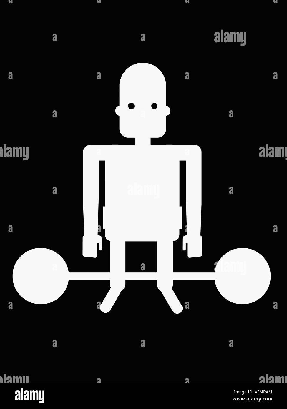 Close up of a man standing in front of weights Stock Photo - Alamy