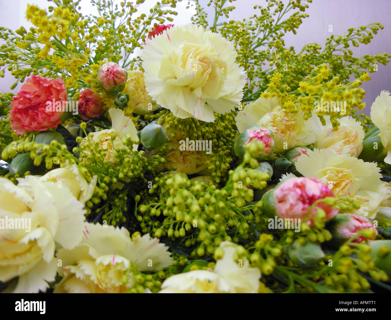 commercial flower arrangement of various colours at florist's Stock ...