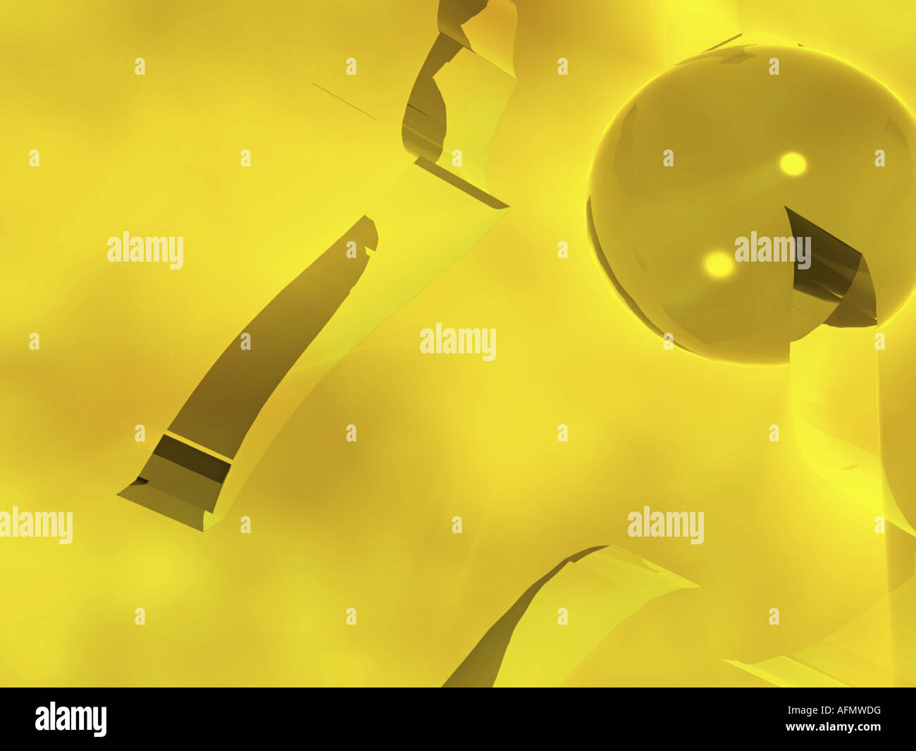Shapes on a yellow background Stock Photo - Alamy