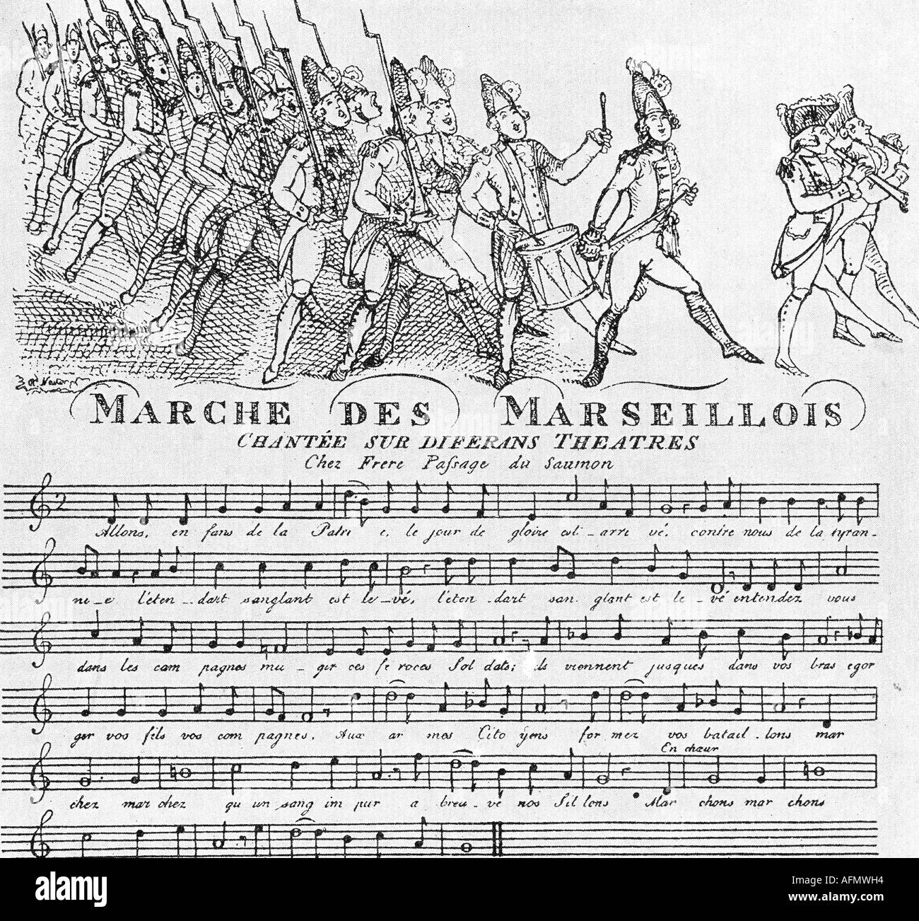 geography/travel, France, Revolution 1789 - 1799, "Marseillaise ...