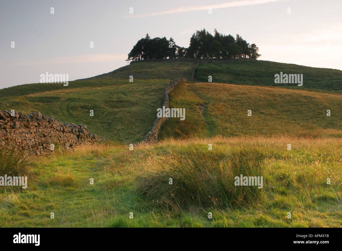 The Tumulus of Kirkcarrion Teesdale County Durham Stock Photo - Alamy