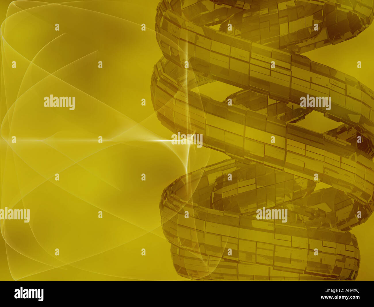 Spiral pattern on a yellow background Stock Photo - Alamy