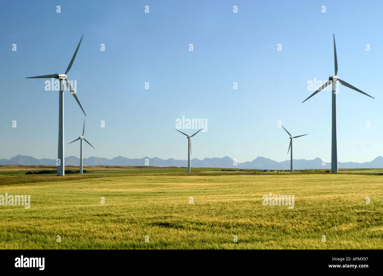 Wind farms harnessing the wind Stock Photo - Alamy