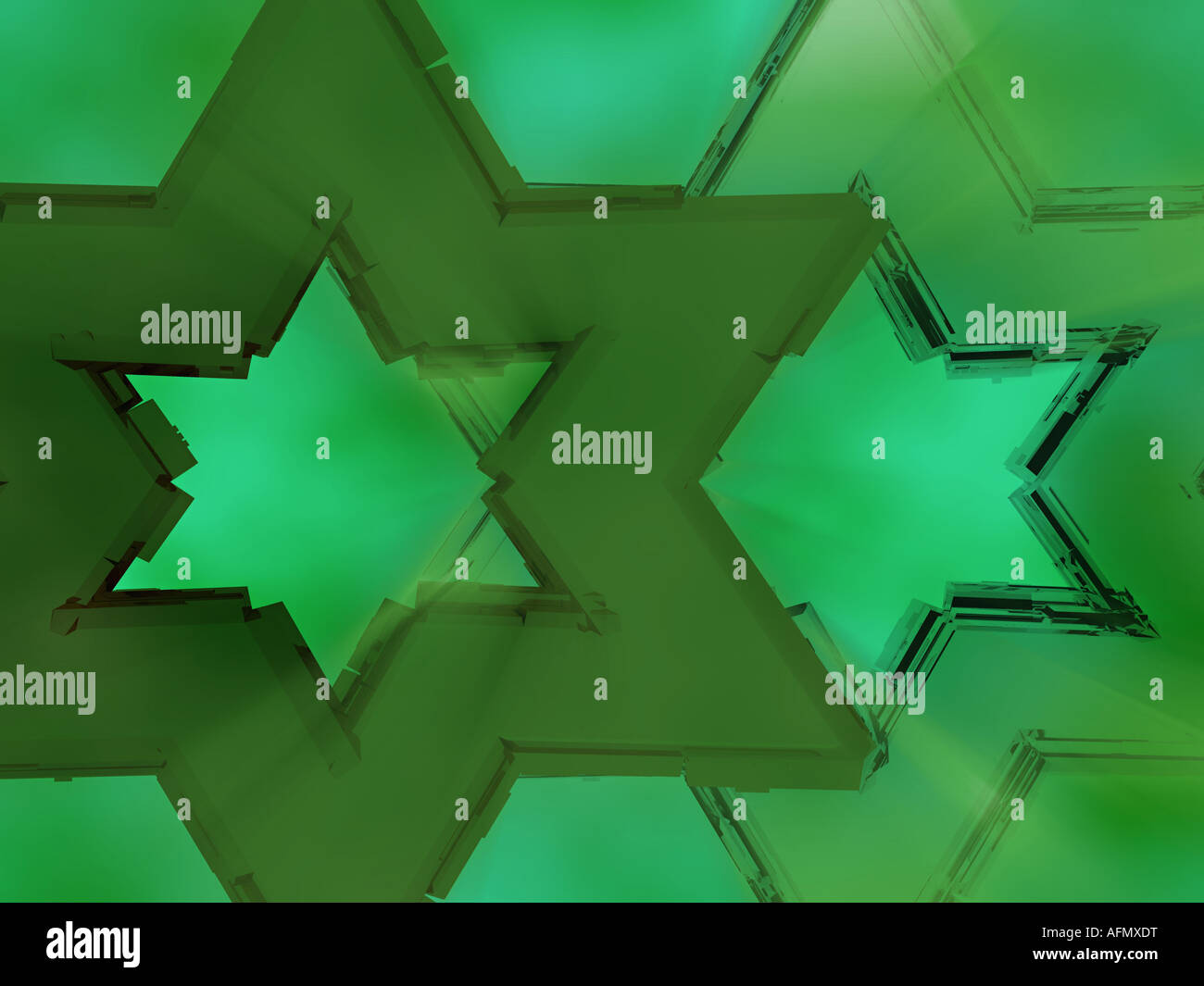 Star shape pattern on a green background Stock Photo - Alamy