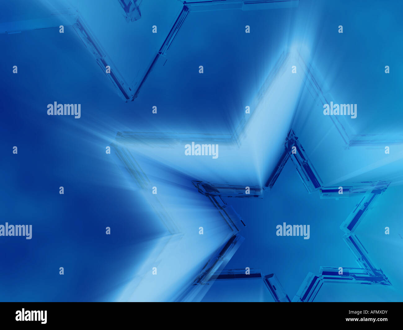 Star shape on a blue background Stock Photo - Alamy