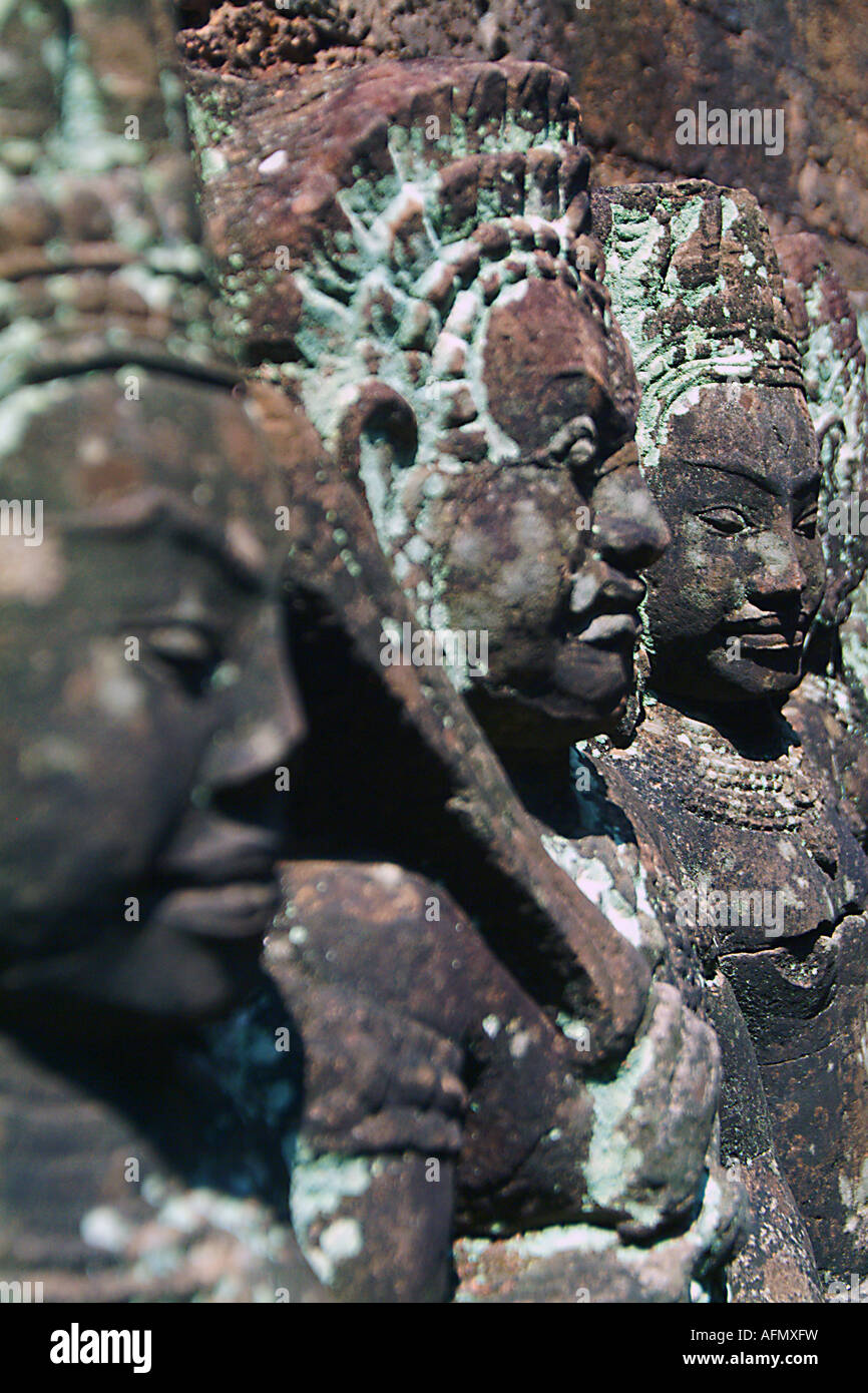 Wall carvings in Ankor Wat Stock Photo - Alamy