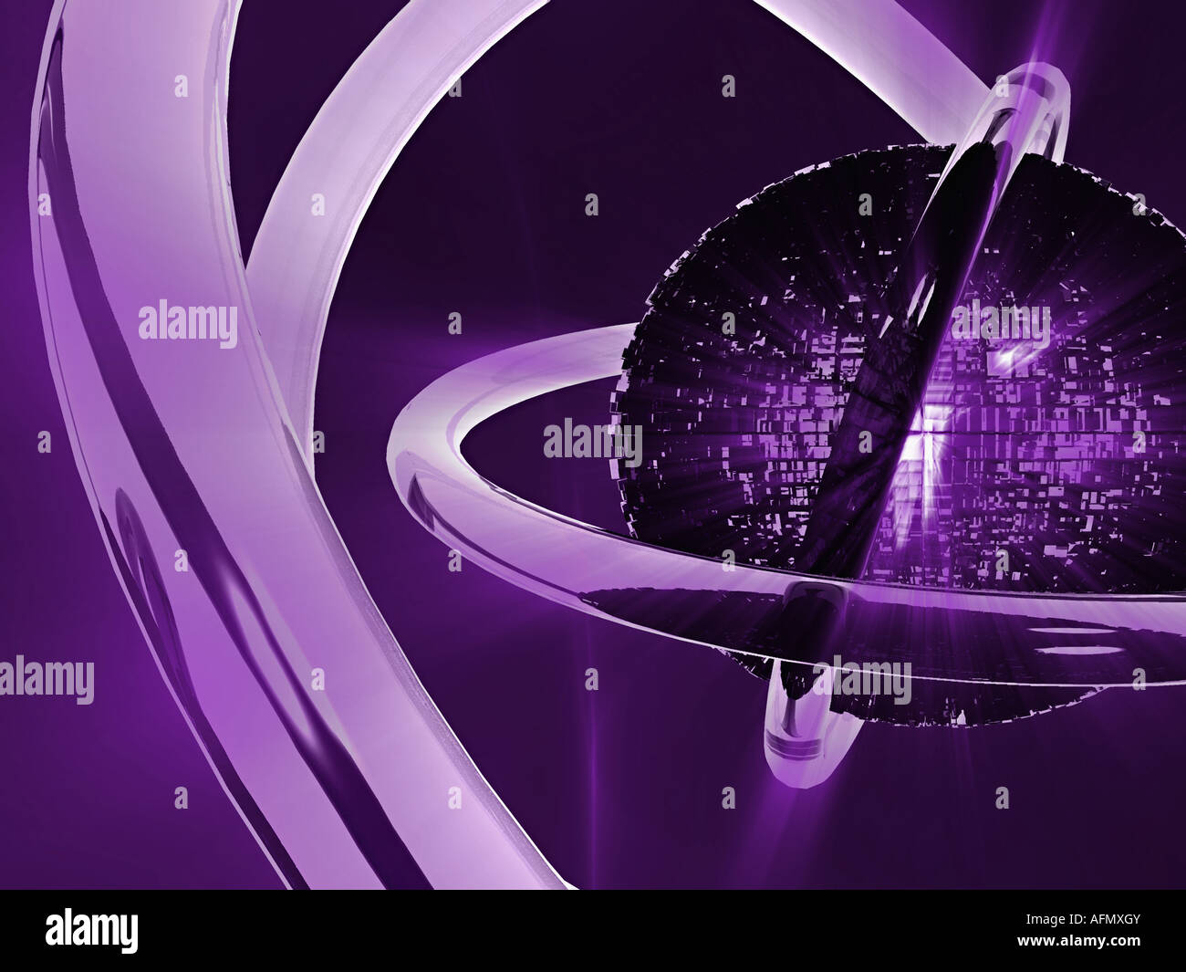 Rings around a sphere Stock Photo - Alamy