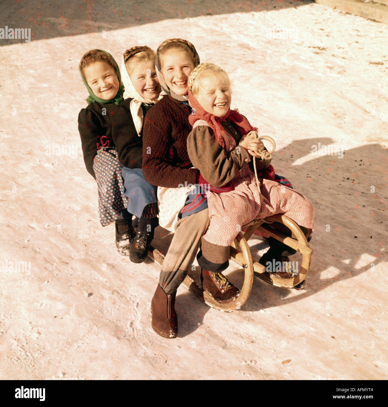 Children playing 1950s hi-res stock photography and images - Alamy