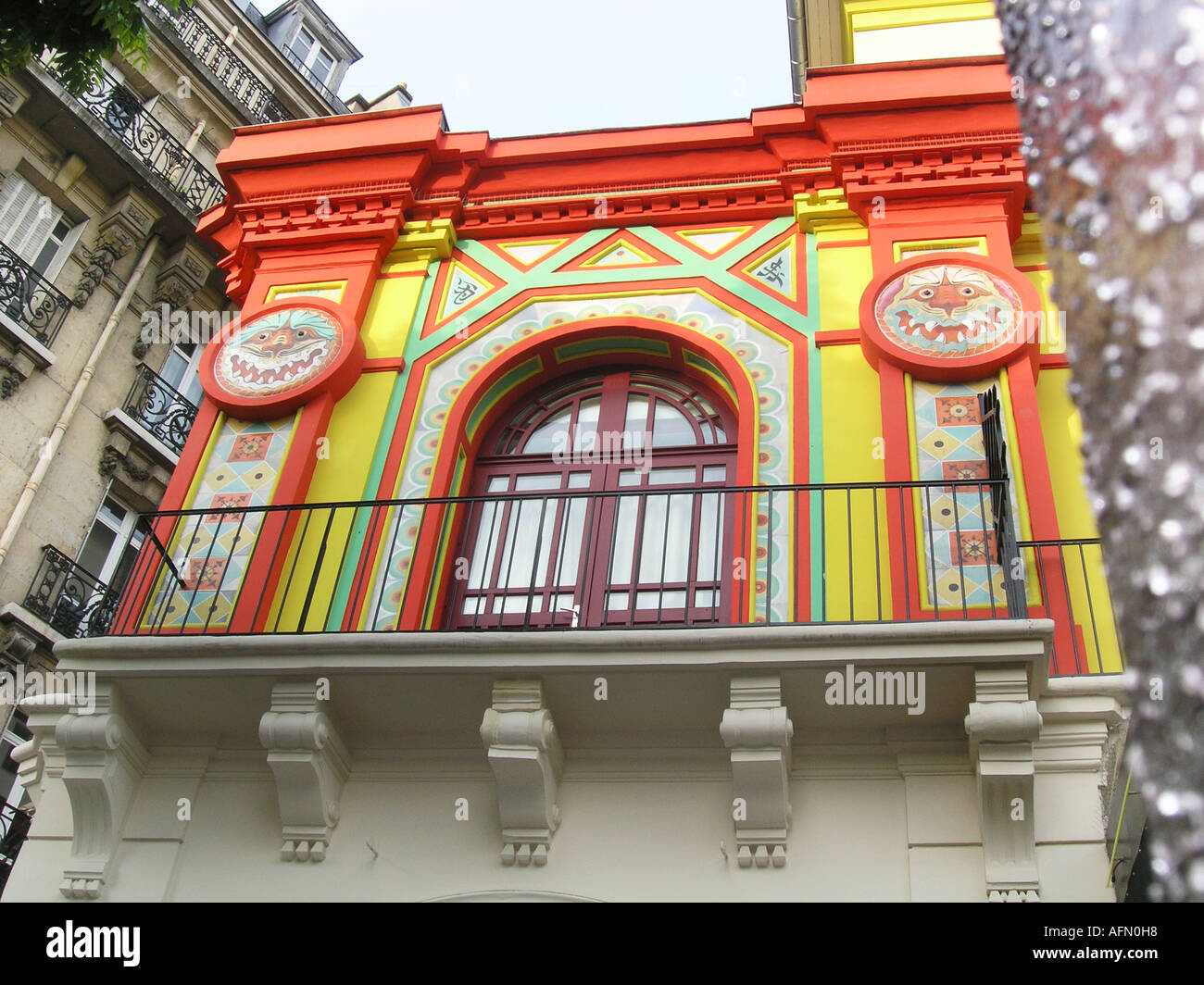 Colourful architecture of Bataclan cafe in Boulevard Voltaire Paris ...