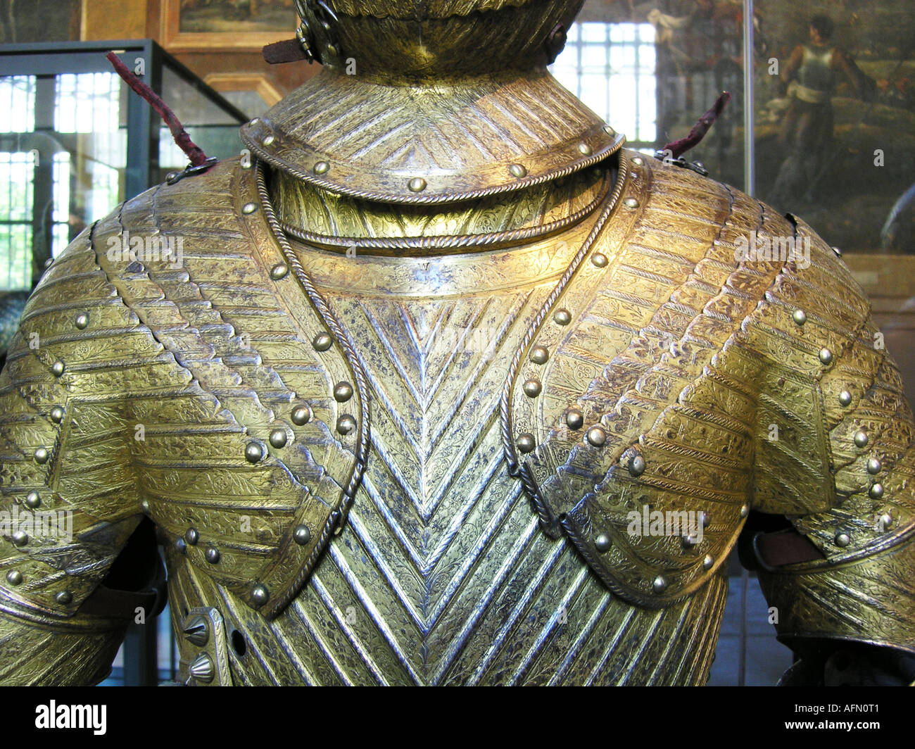 Detail of armour clad suit Musee de l'Armee Dome des Invalides Paris ...