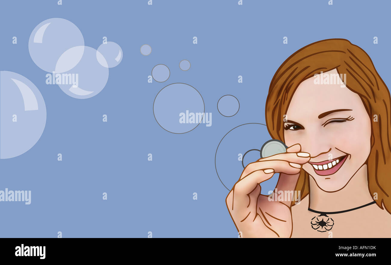 Woman rolling coin hi-res stock photography and images - Alamy