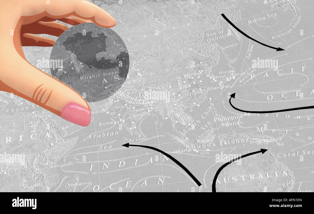 Human hand holding a sphere Stock Photo - Alamy