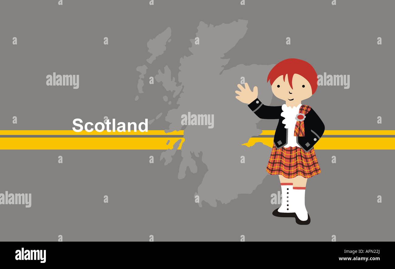 Girl wearing traditional Scottish clothing Stock Photo - Alamy