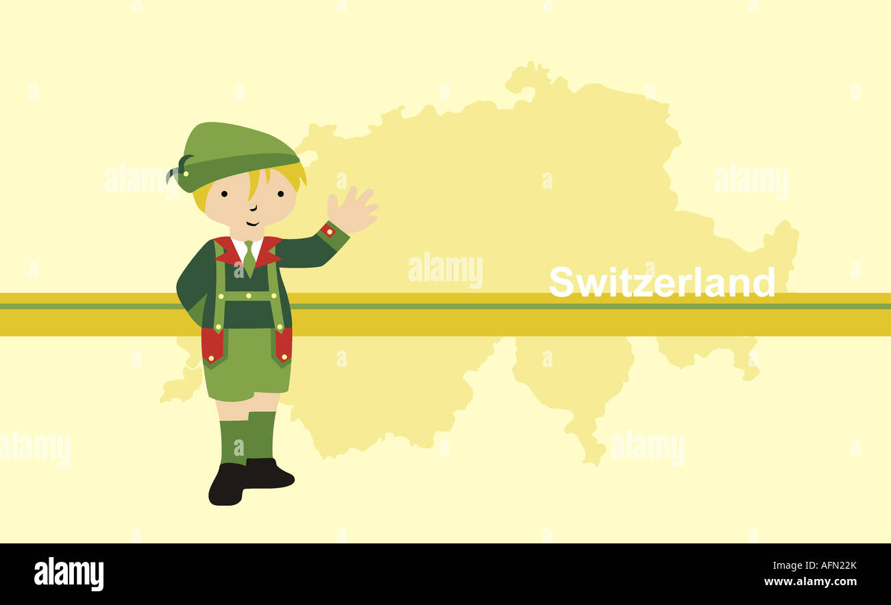 Person wearing traditional Swiss clothing Stock Photo - Alamy