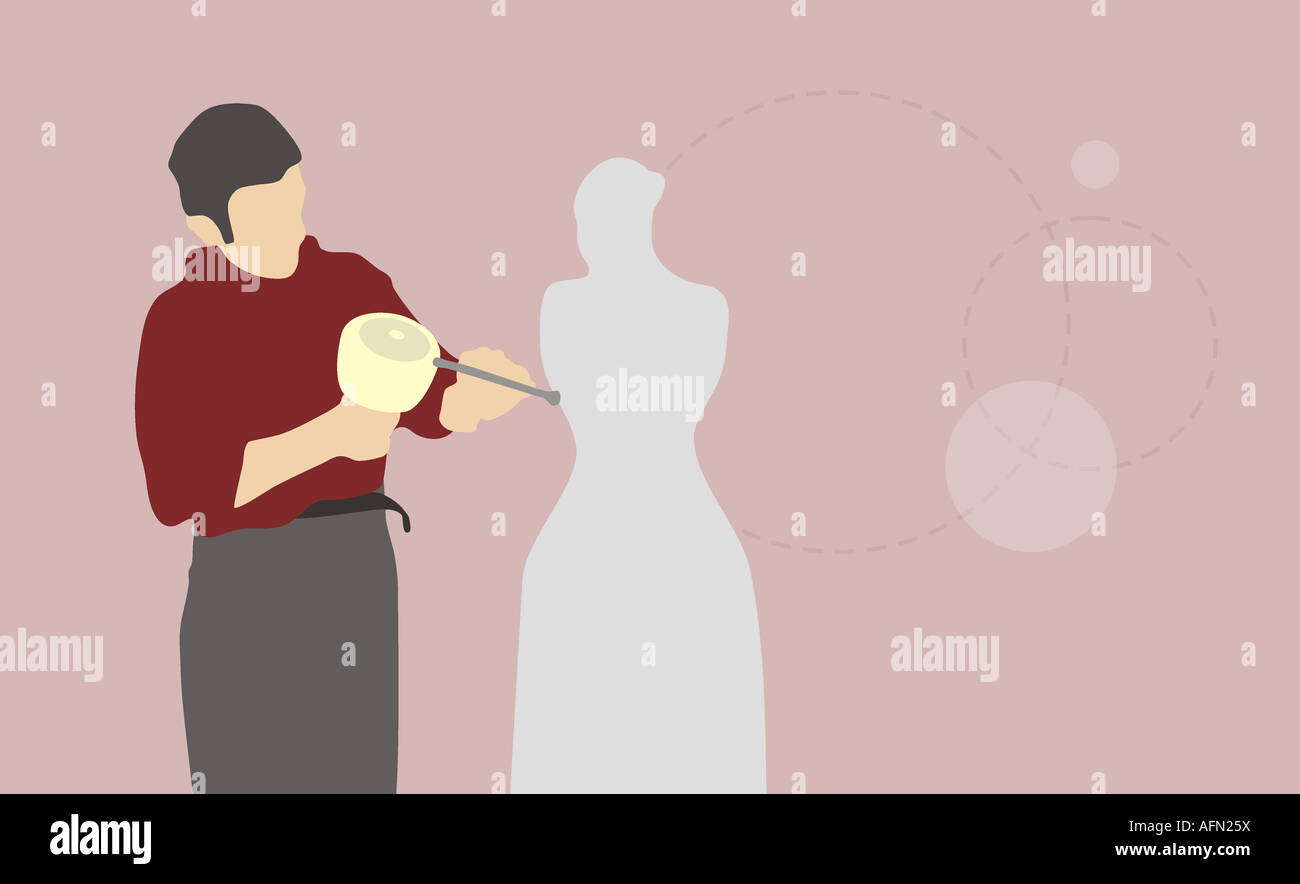 Sculptor carving a statue from a block of stone Stock Photo - Alamy