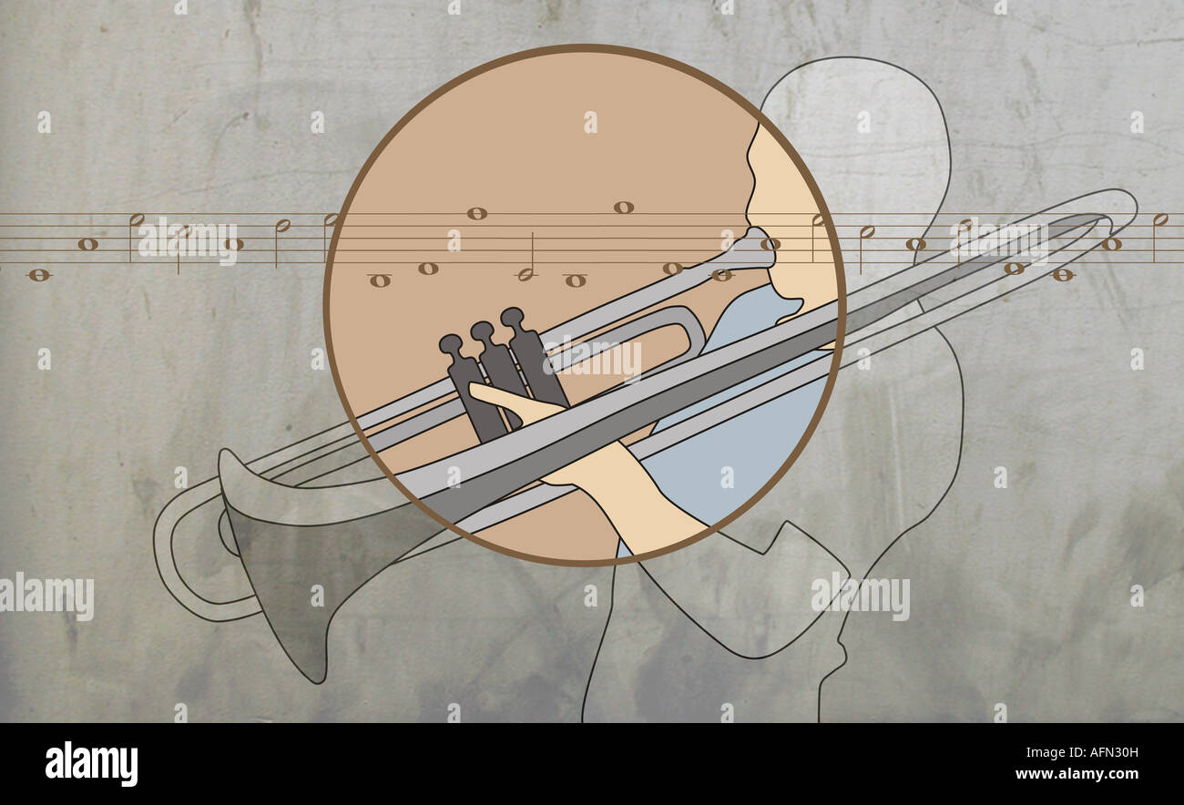 Man playing a trombone Stock Photo - Alamy