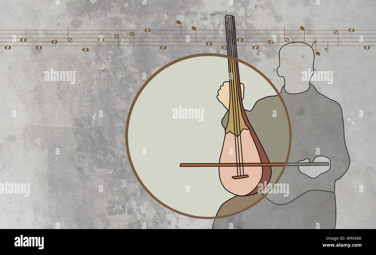 Man playing a lute Stock Photo - Alamy