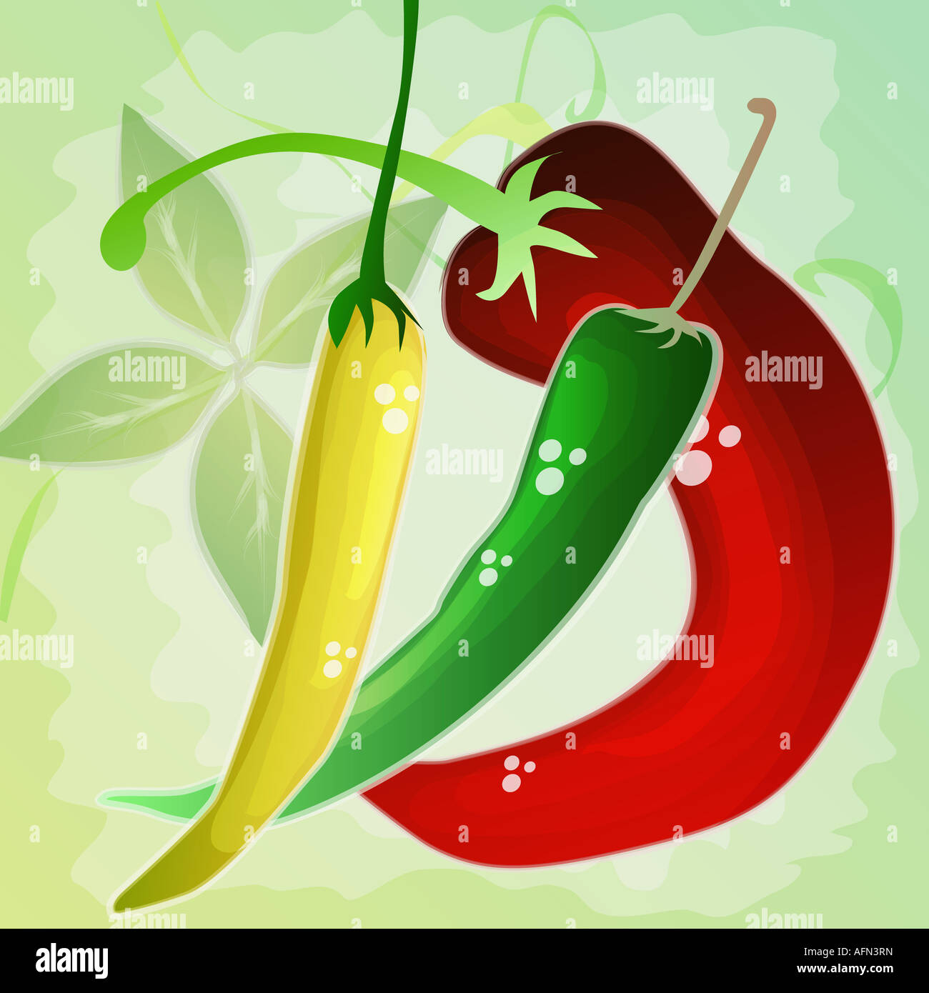 Three chili peppers Stock Photo - Alamy
